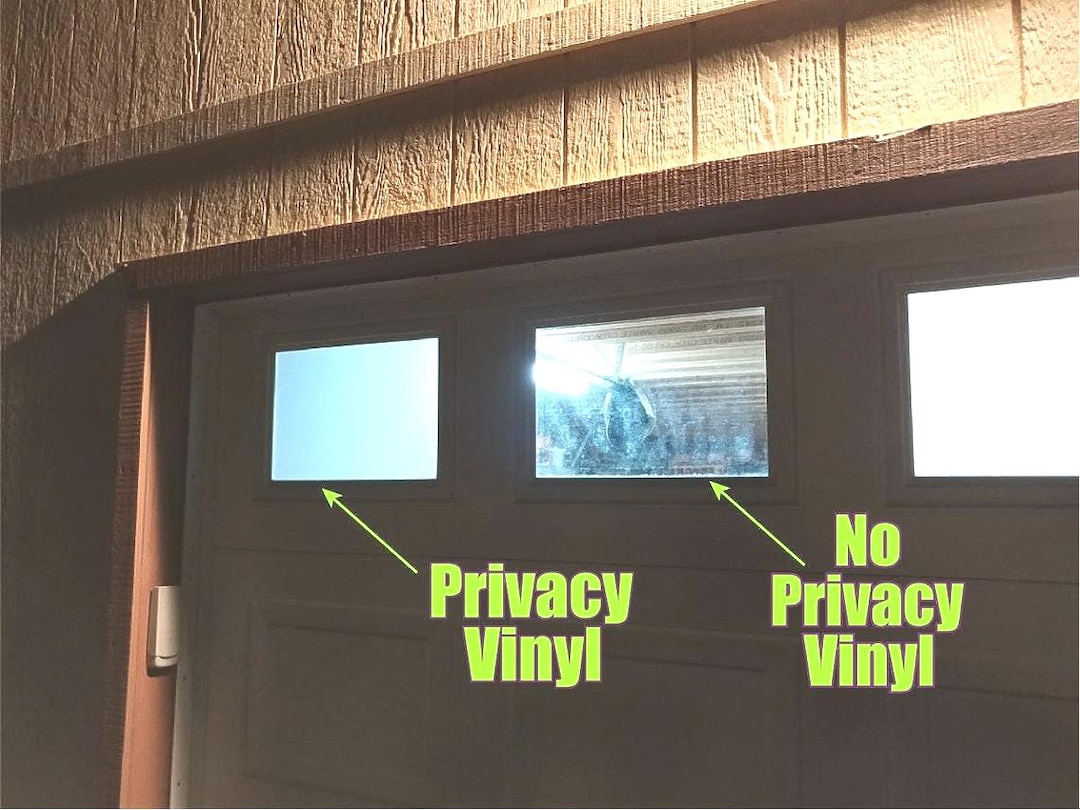 Privacy Window Vinyl Sheets for Garage and Home Windows. Custom Sizes ...