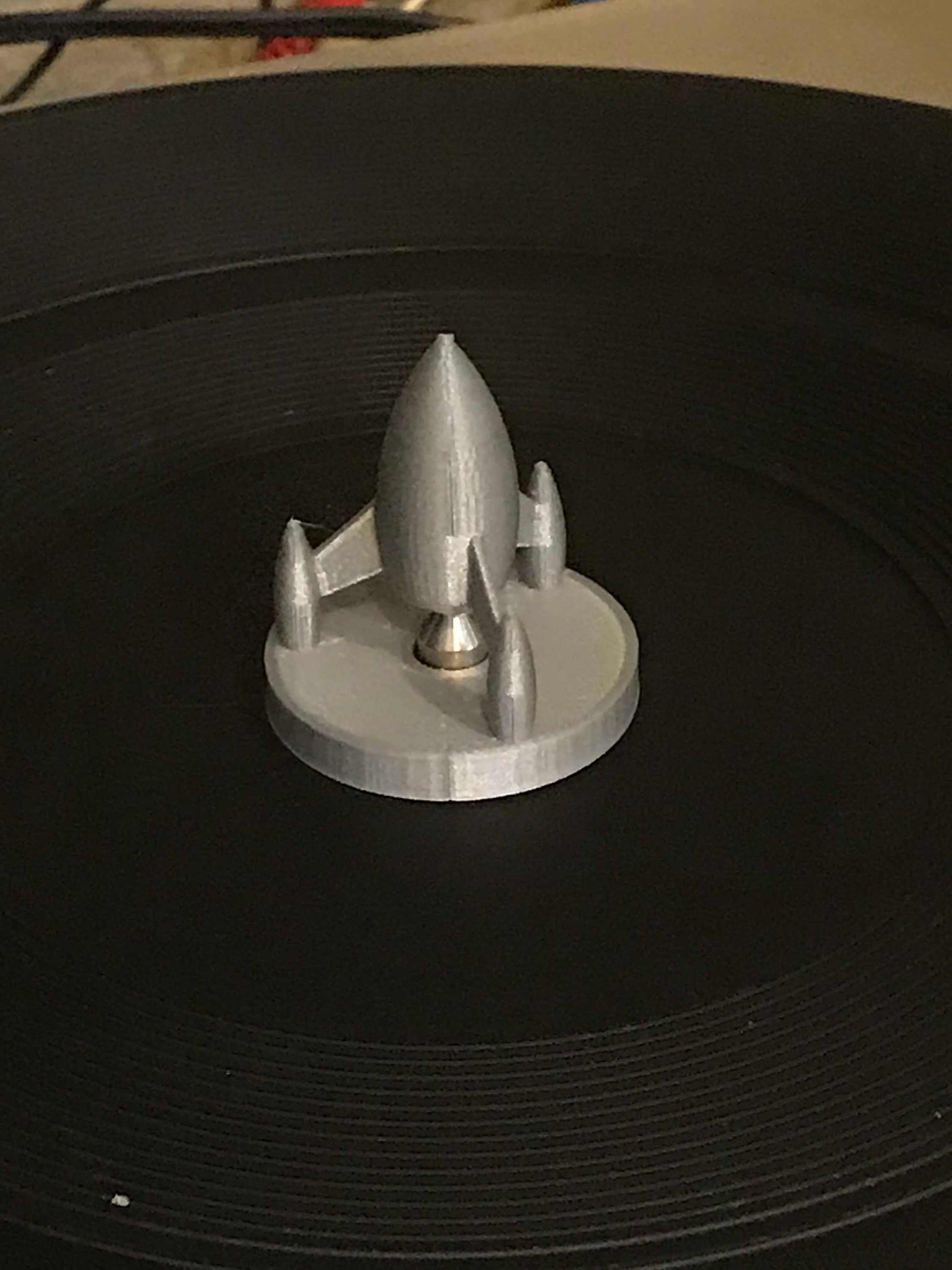 Rocket Vinyl Adapter, Futuristic 45 Adapter, 3D Printed, Perfect for ...