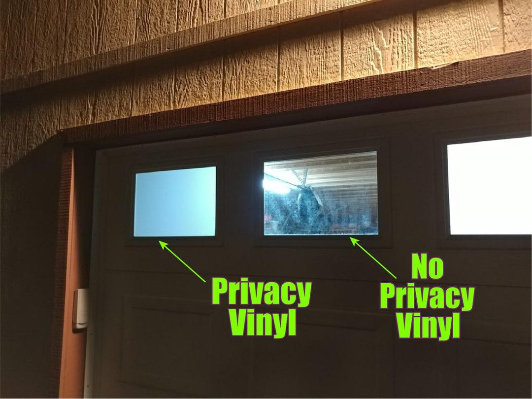 Privacy Window Vinyl Sheets for Garage and Home Windows. Custom Sizes ...
