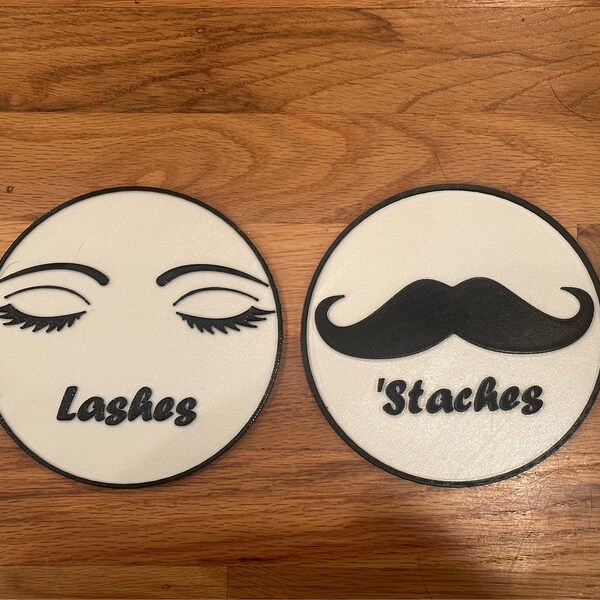 Mustache Bathroom - Etsy