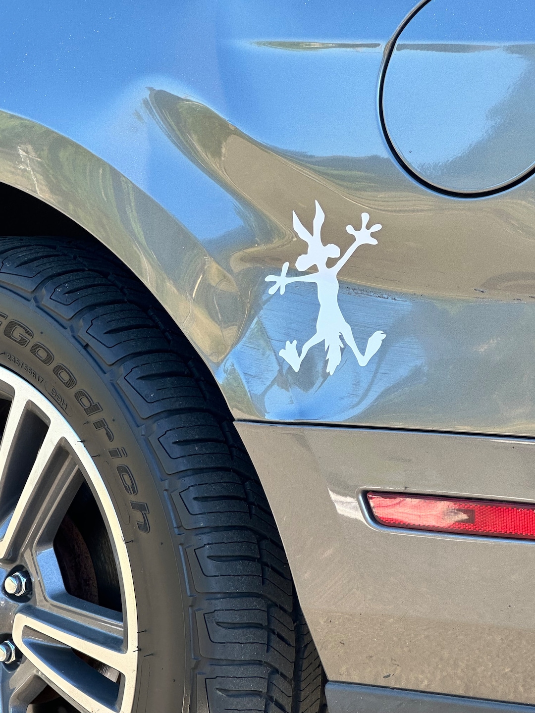 Wile E. Coyote Smashed Decal, Car Dent Loony Tunes Sticker, Funny Dent ...