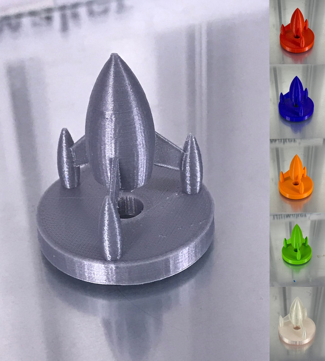 Rocket Vinyl Adapter, Futuristic 45 Adapter, 3D Printed, Perfect for ...