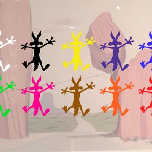 Wile E. Coyote Smashed Decal, Car Dent Loony Tunes Sticker, Funny Dent ...