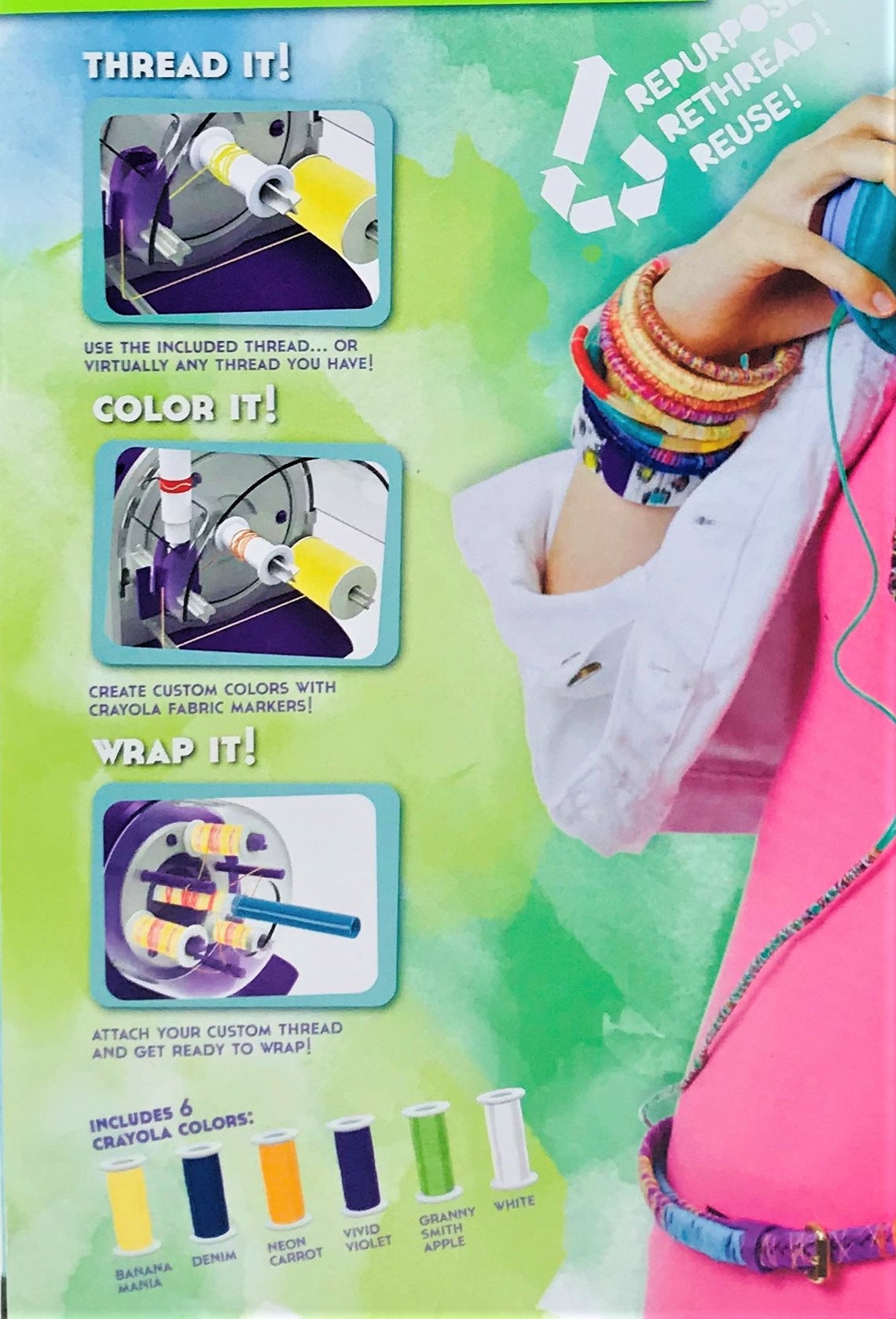 Crayola Creations Motorized Thread Wrapper Fun Kids Activity | Etsy