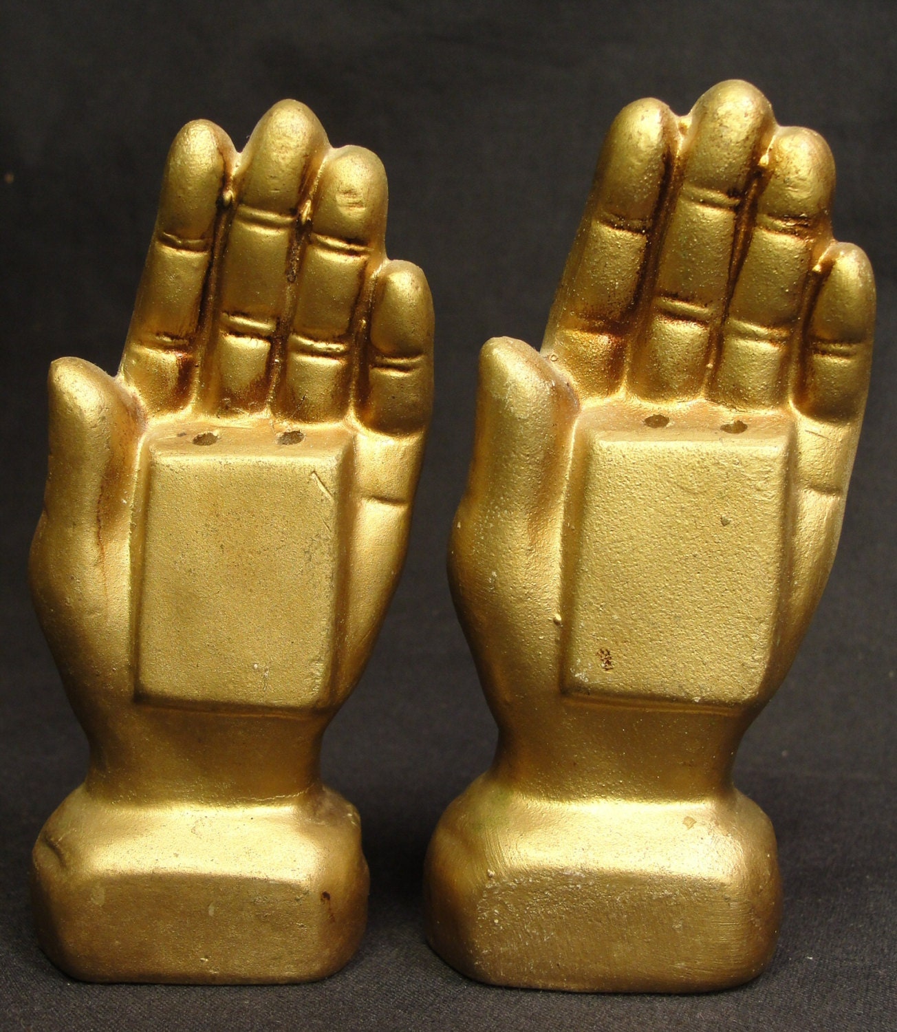 Vintage Gold Prayer Praying Hands Holy Bible Religious Salt - Etsy