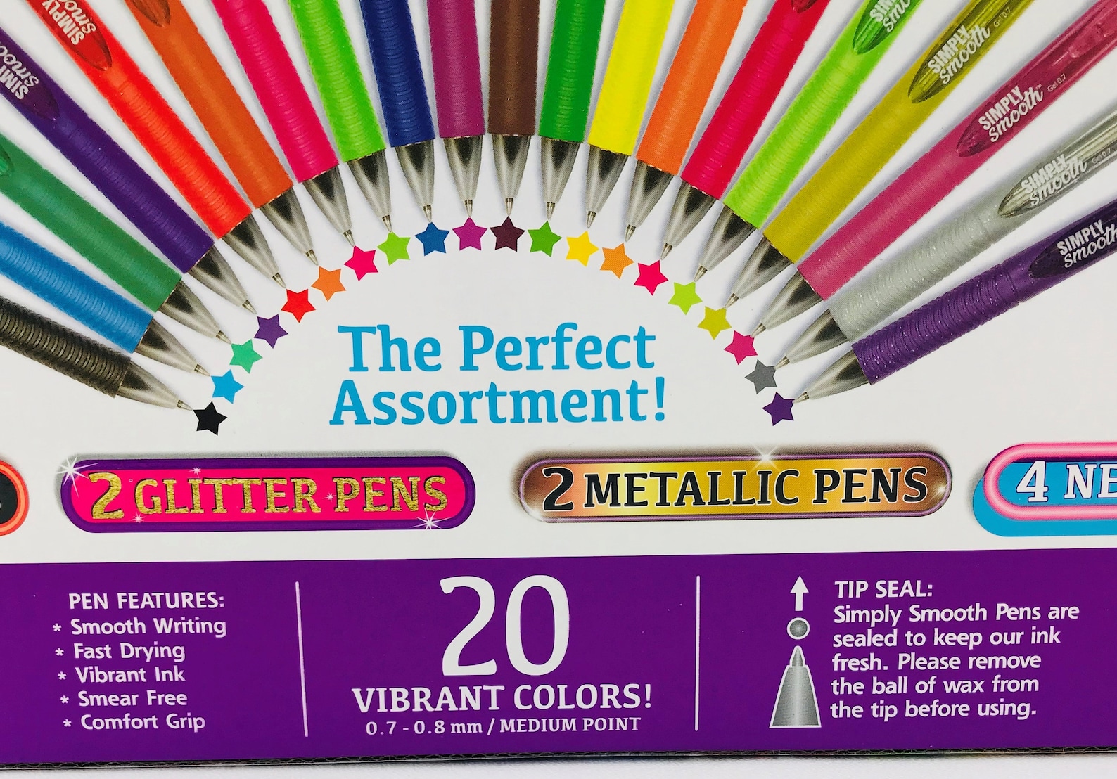 Cra-Z-Art 20 Vibrant Gel Pens Set Classic Glitter Metallic | Etsy
