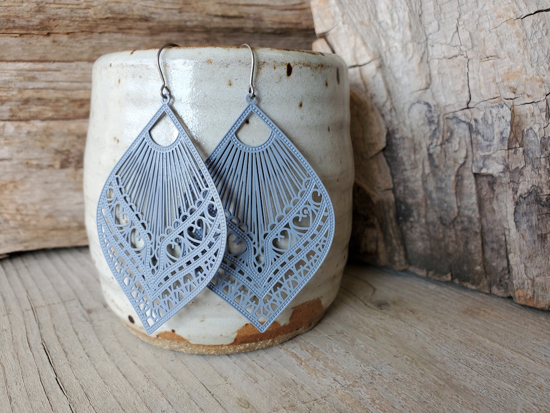 Delicate Design Earrings, Titanium Hooks, Sensitive Ears ...