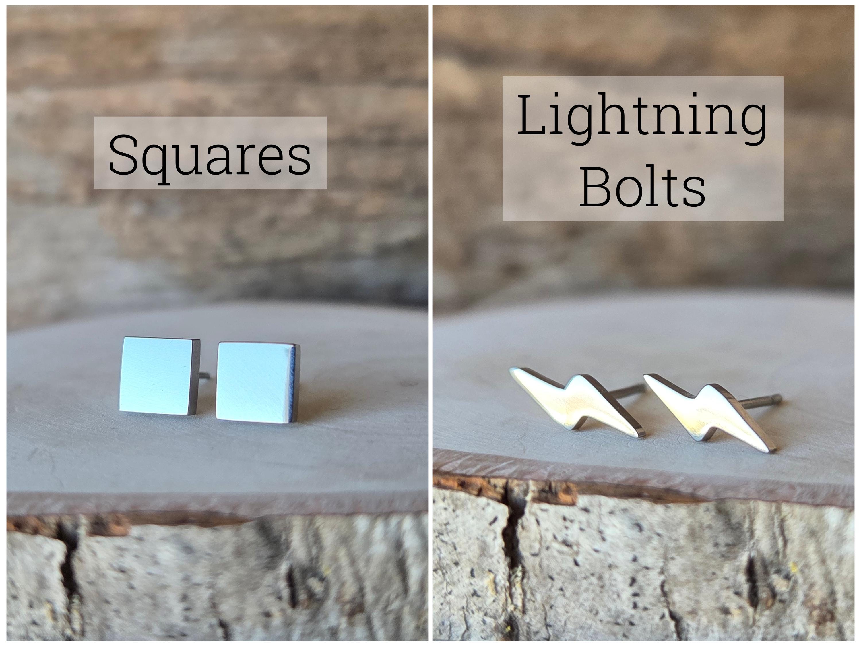 Titanium Stud Earring Set, Hypoallergenic, 2 Pair Gift Set, Minimalist ...