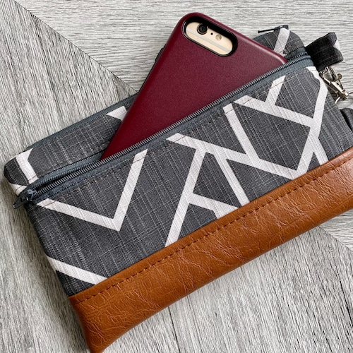 Wristlet Wallet Iphone Wristlet Purse Vegan Leather - Etsy