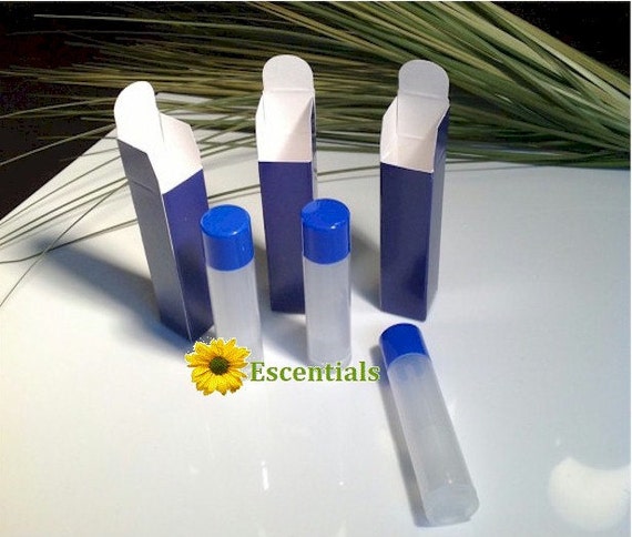 ON SALE Blue Lip Balm Tube Box 10 Pack | Etsy