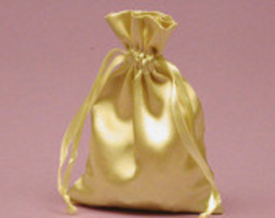 Extra Extra Large 12" X 15" Gold Satin Gift Bag, Wedding Gift Bag ...