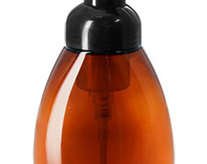 8.5 Ounce Amber Bottle W/ Black Foamer Pump - Etsy