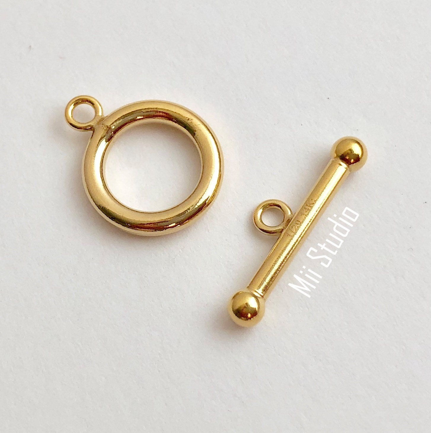 12mm 14k Gold Filled Toggle Set T04g - Etsy