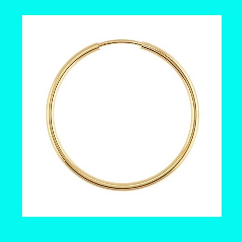 20mm 14k Gold Filled Round Endless Hoop Loop Earring Wire Ear - Etsy