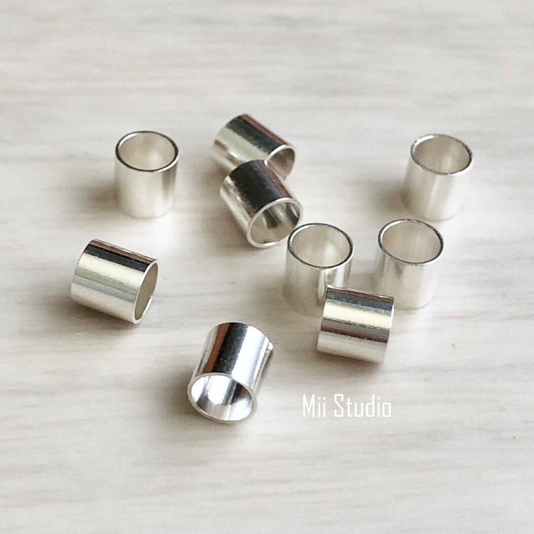 4mm Crimp Tube 925 Sterling Silver Crimp Beads 4x4mm 25pcs 50pcs F56s ...