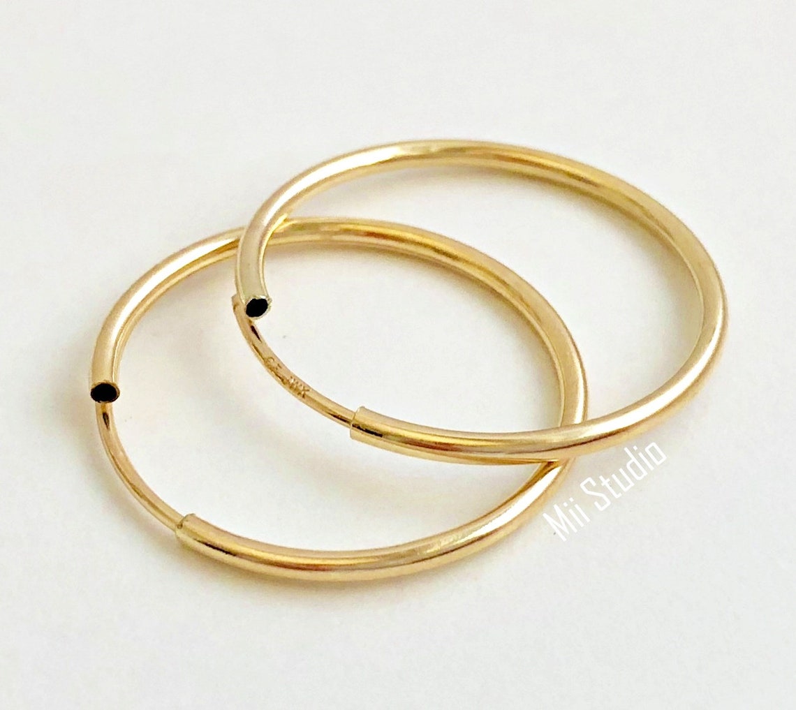 20mm 14k Gold Filled Round Endless Hoop Loop Earring Wire Ear - Etsy