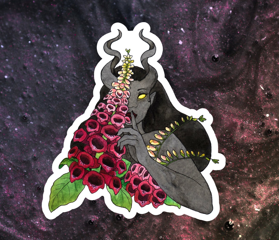 Warlock Floral Sticker - Dnd Class Vinyl Decal - Etsy