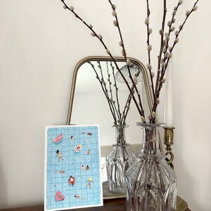 SUMMER POOL ILLUSTRATION Wall Art Decor Gift Ideas for Her - Etsy