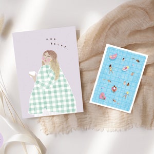 SUMMER POOL ILLUSTRATION Wall Art Decor Gift Ideas for Her - Etsy