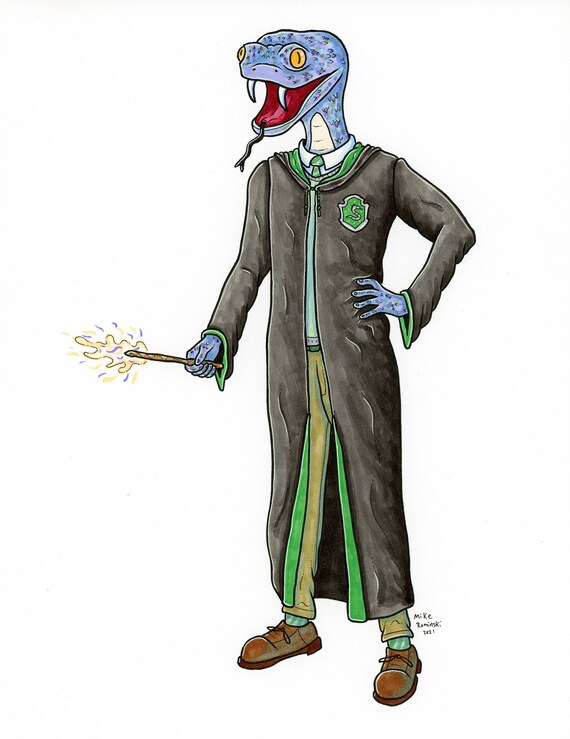 Snake Wizard original & Prints - Etsy