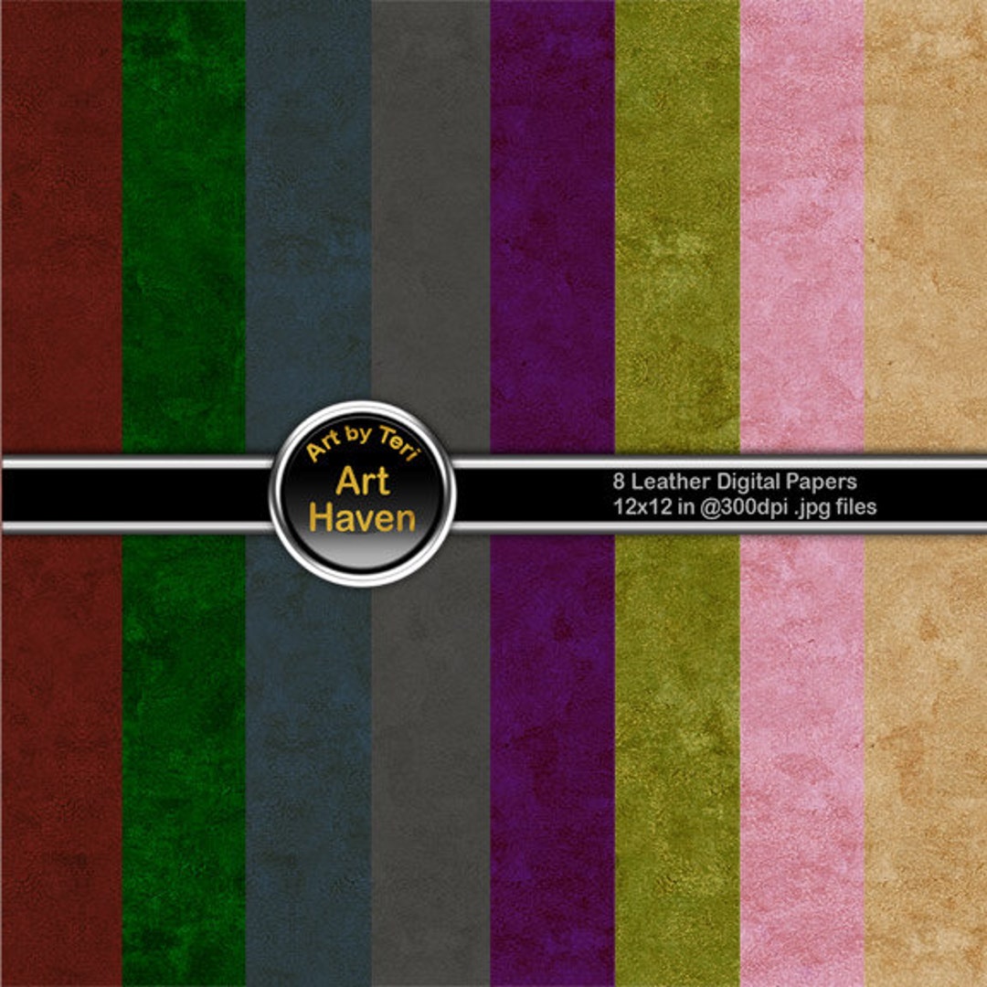 Leather Pattern Scrapbook Paper, 12x12 Art Printable (digital Download ...