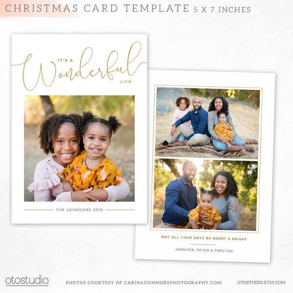 Christmas Card Template Its a Wonderful Life - Etsy