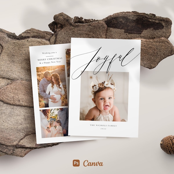Joyful Card Template - Etsy