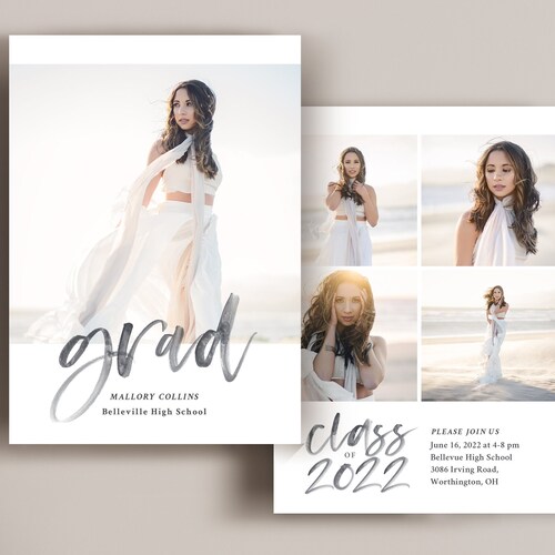 Graduation Announcement Template Class of 2022 Senior Card - Etsy