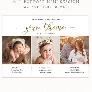 Mini Session Template - Photography Marketing Board - All Purpose Mini ...