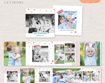 Mini album template | Etsy