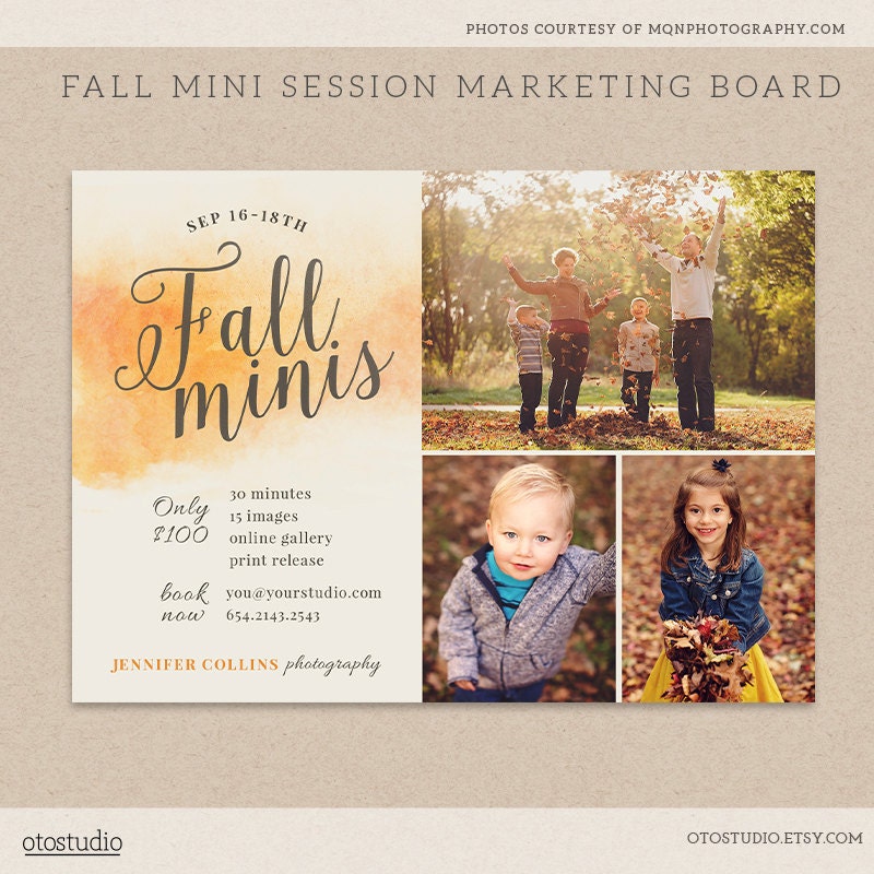 Fall Mini Session Template - Photography Marketing Board - Fall Minis ...