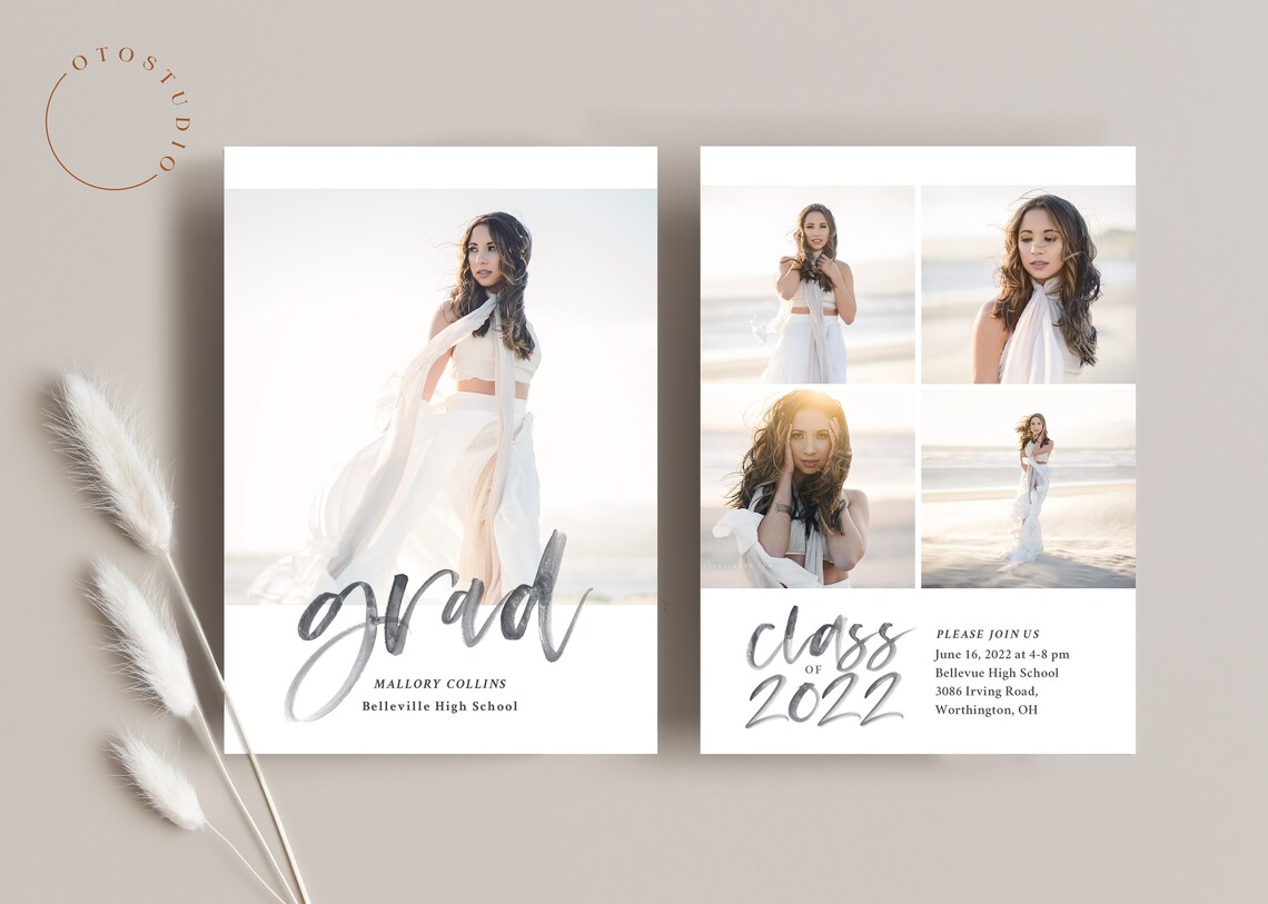 Graduation Announcement Template Class of 2022 Senior Card for ...