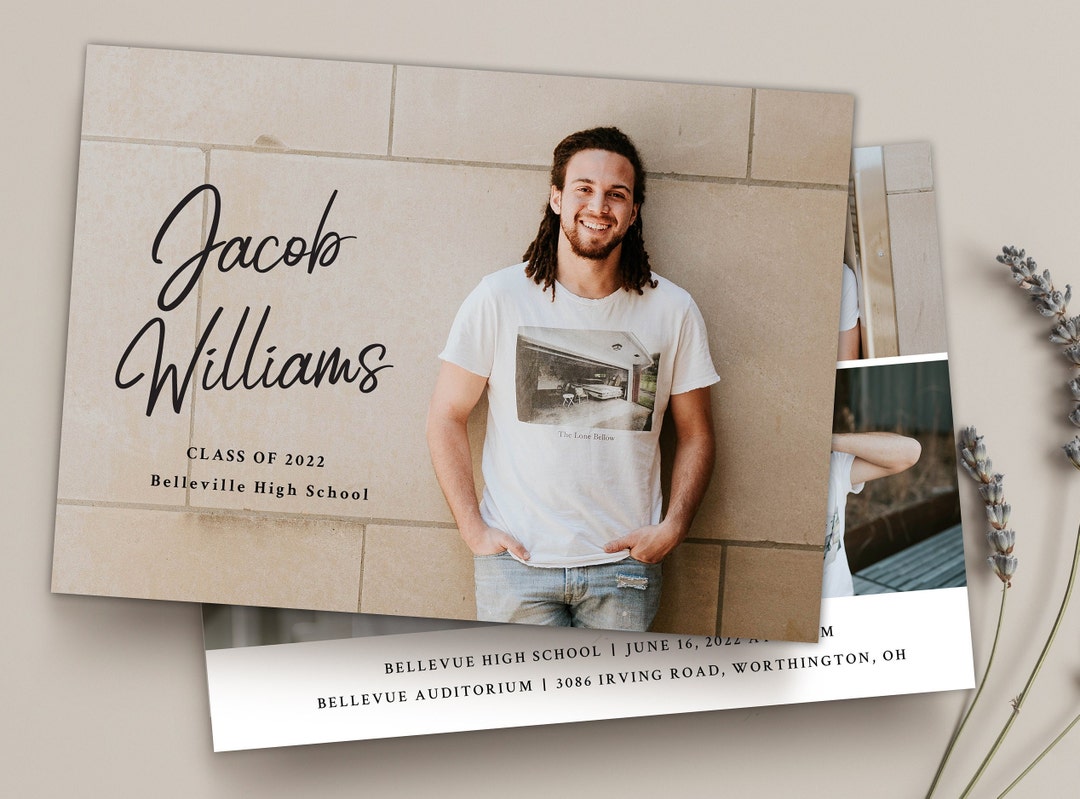 Graduation Announcement Template - 2022 Senior Printable Photoshop ...