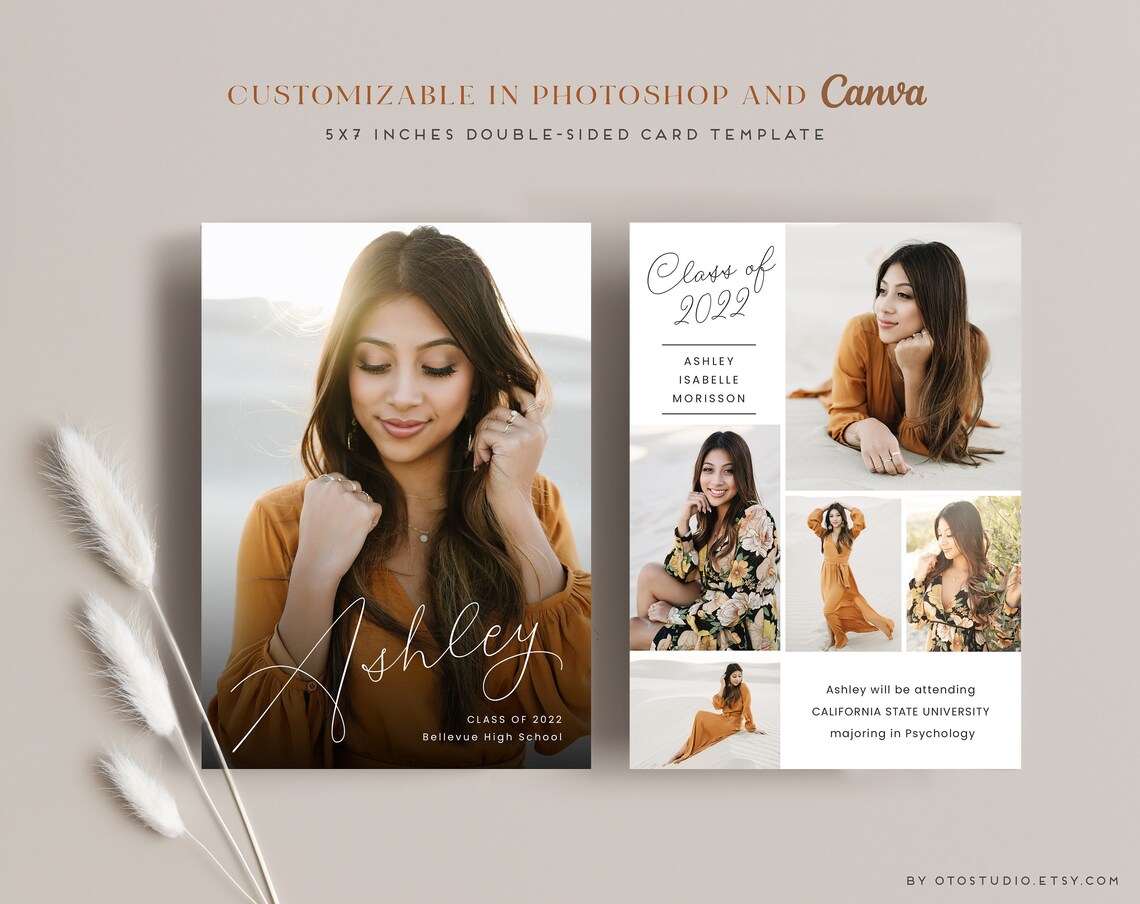 Graduation Announcement Template Class of 2022 Senior Card - Etsy