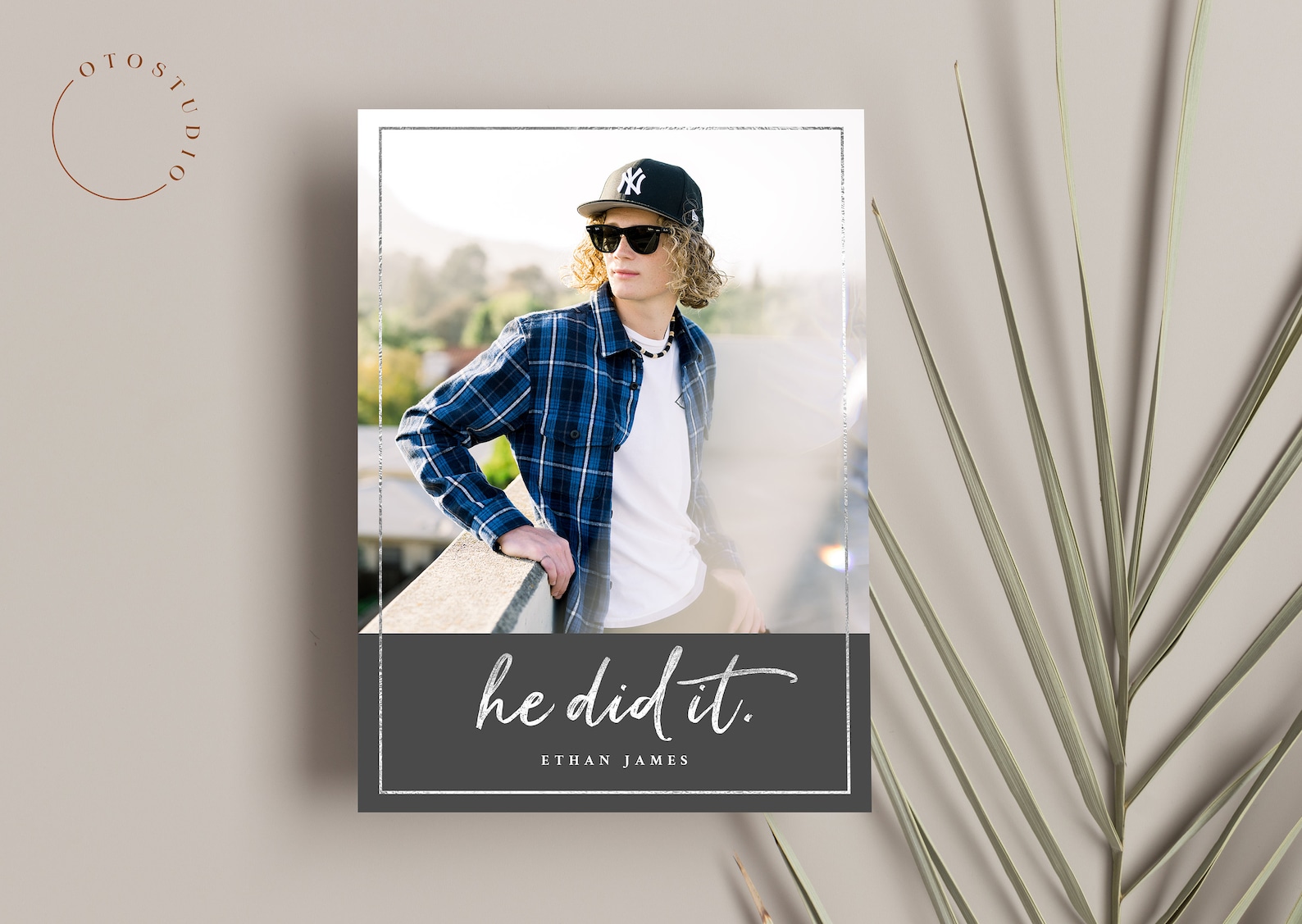 Graduation Announcement Template Boy Senior Card for - Etsy