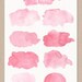 Watercolor Splashes Clip Art Pink Watercolor Brush Strokes - Etsy
