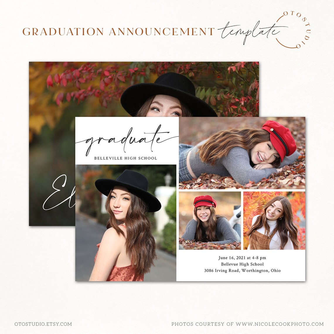 Graduation Announcement Template Class of 2021 Senior Card | Etsy