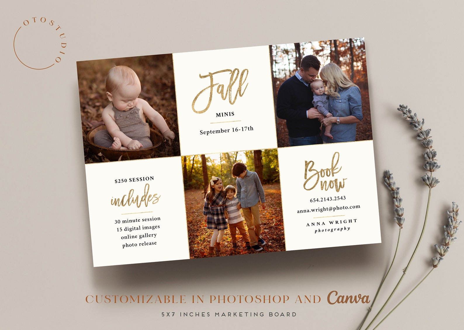 Fall Mini Session Template Photography Marketing Board - Etsy