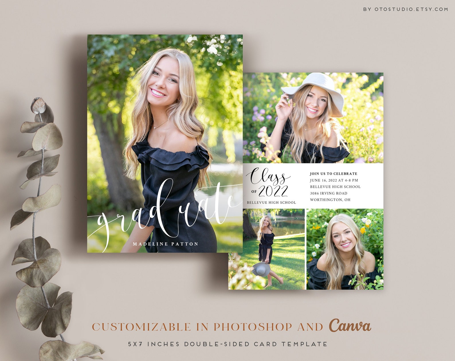 Graduation Announcement Template Class of 2022 Senior Card - Etsy