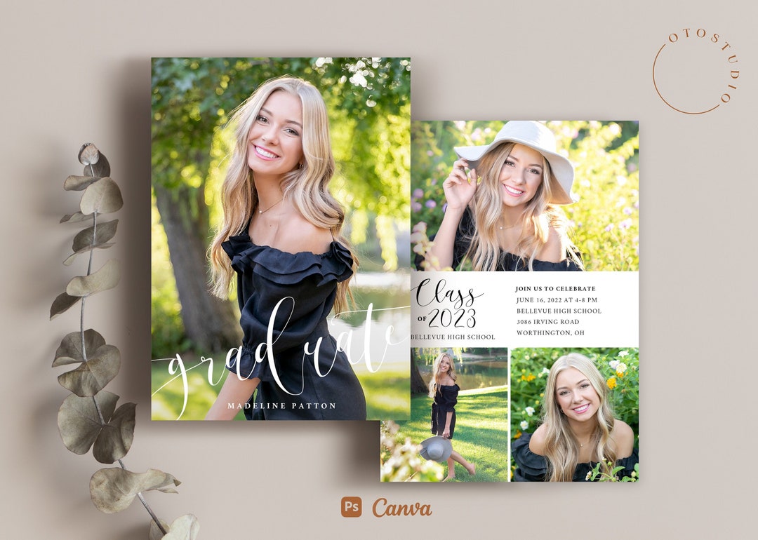 Graduation Announcement Template - Class of 2023 Senior Card for ...