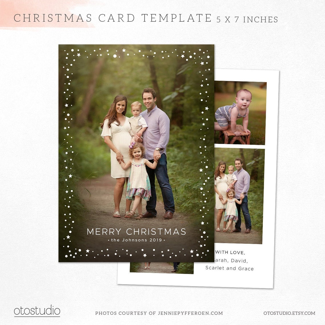 Christmas Card Template - Holidays Photo Card -merry Christmas ...