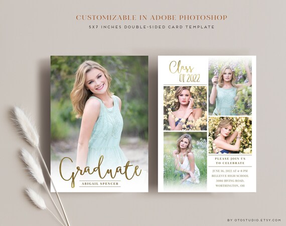 Senior Graduation Announcement 2022 Template Class of 2022 - Etsy