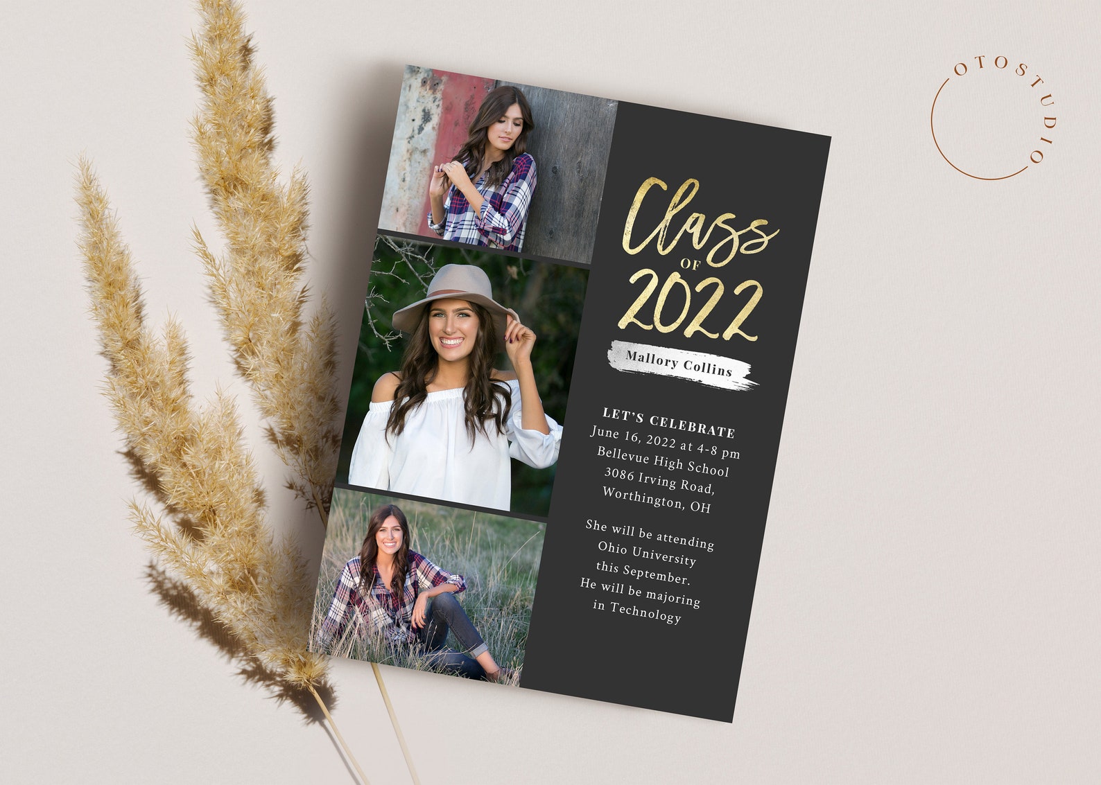 Graduation Announcement Template 2022 Senior Card for - Etsy