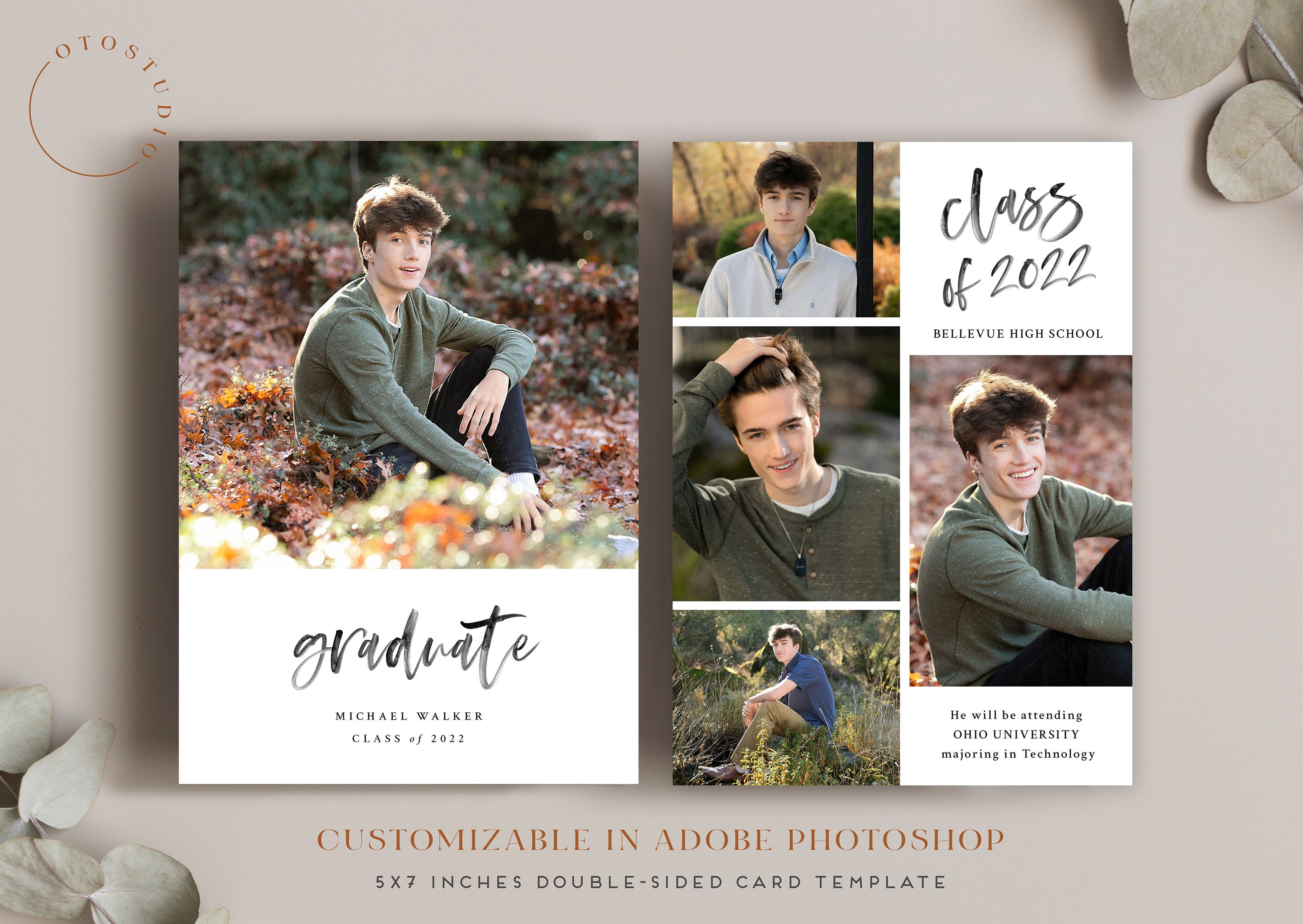 Graduation Announcement Template Class of 2022 Senior Card | Etsy