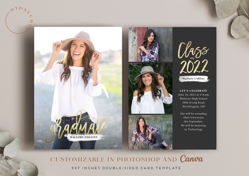 Graduation Announcement Template 2022 Senior Card for - Etsy