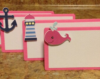 Nautical Place Cards Set of 12 Customizable | Etsy