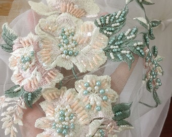 Luxury dense embroidered bridal Lace Fabric in off white | Etsy