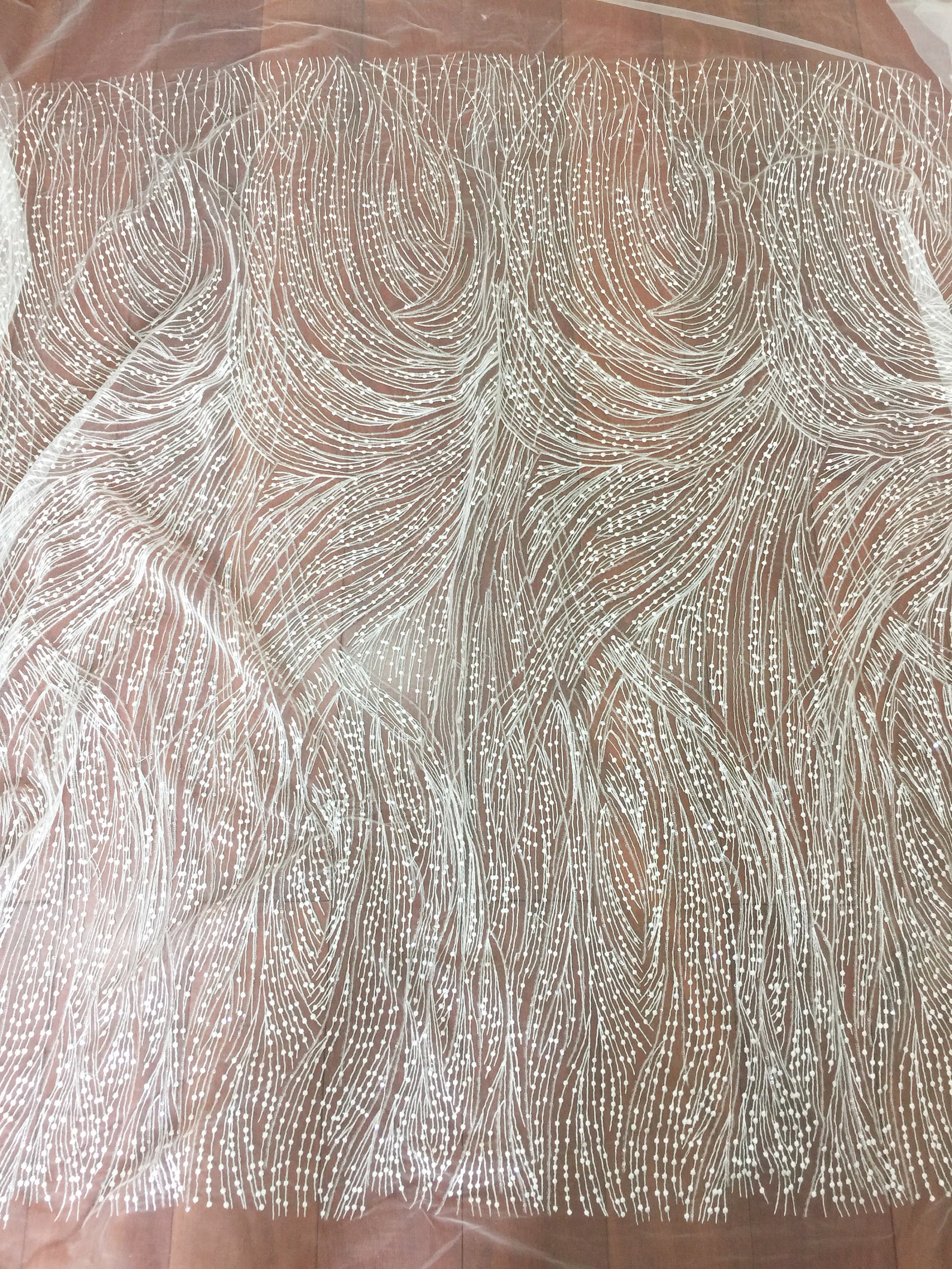 Geometric Embroidery Lace Fabric by Yard With TRANSLUCENT - Etsy