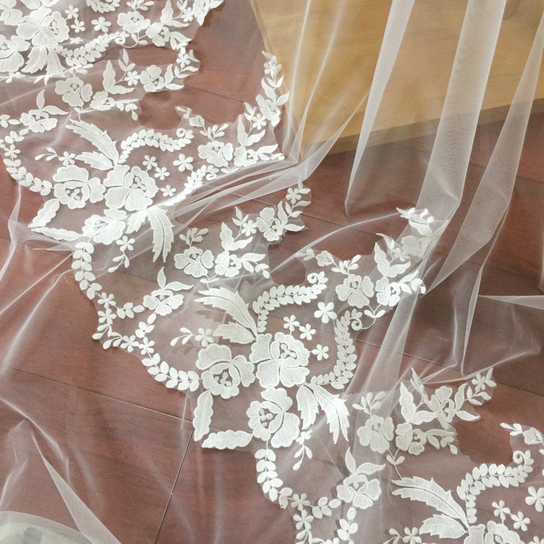 Ivory Bridal Lace Trim, Wedding Veil Lace Trim, Bridal Lace, Wedding ...