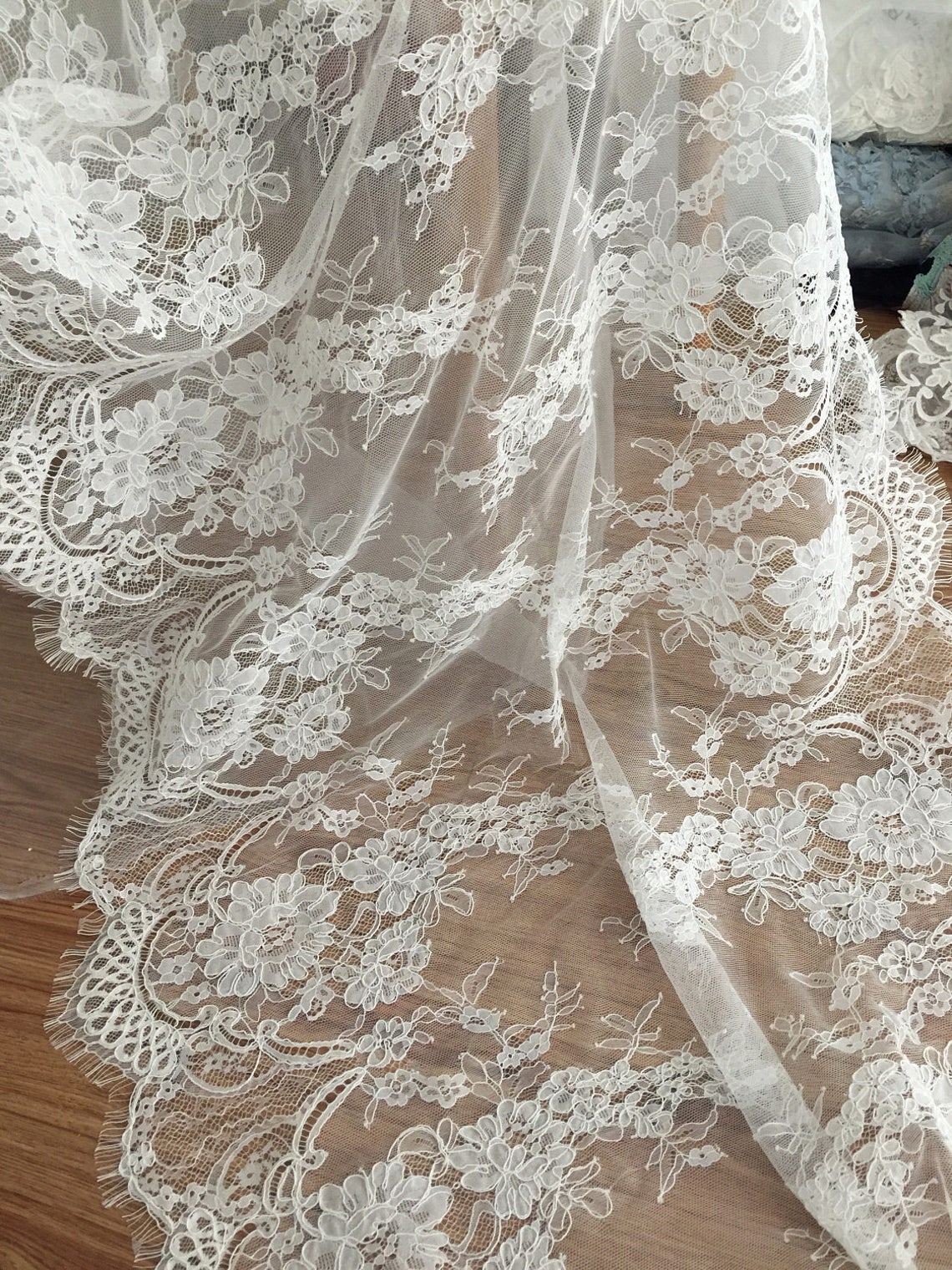 3 Yards French Alencon Lace Trim Detailed Lace Fabric Trim | Etsy